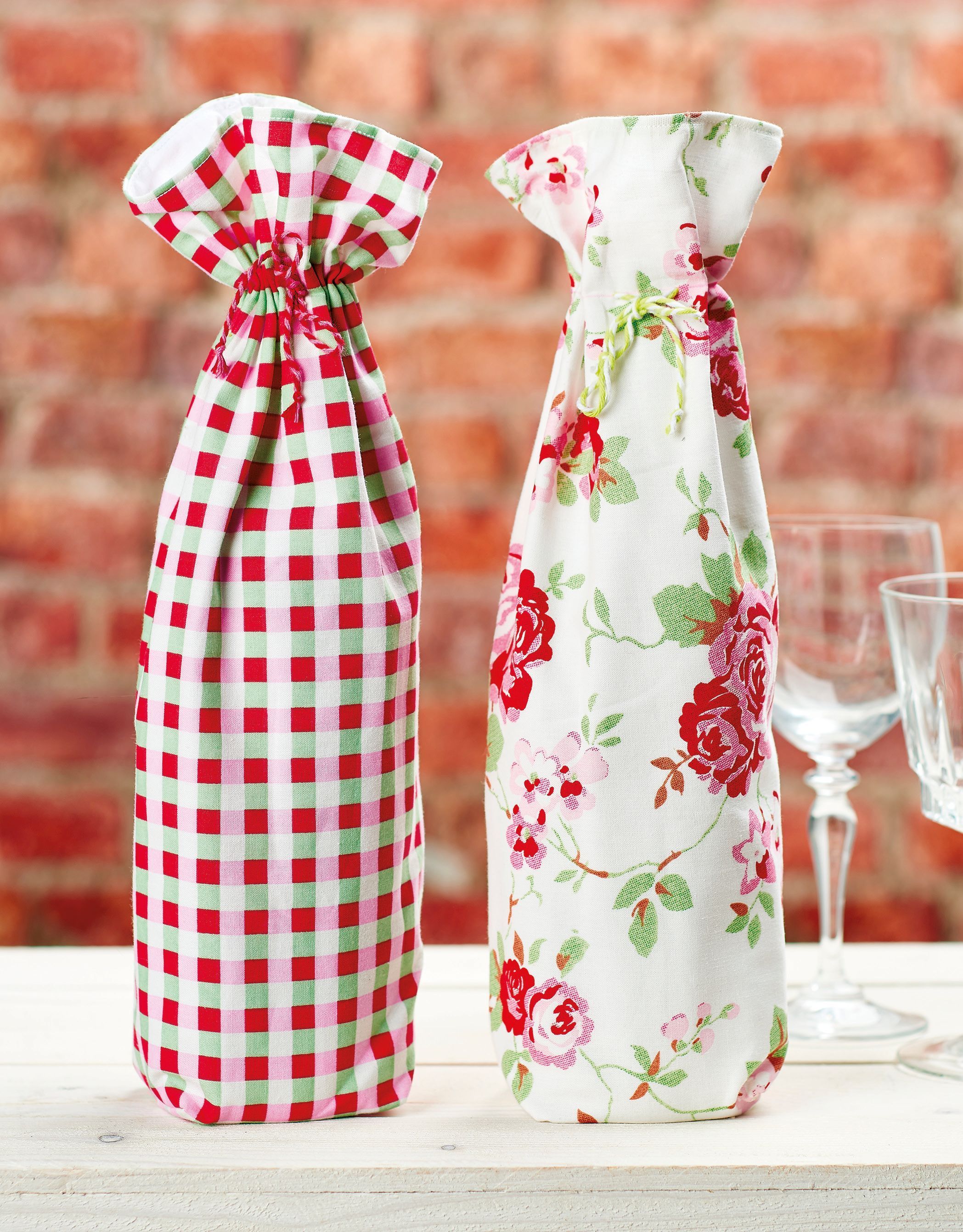 Wine Bottle Drawstring Covers Free Sewing Patterns Sew Magazine